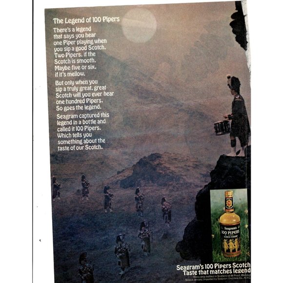 Seagram's 100 Pipers Scotch Whiskey | Other | Seagrams 0 Pipers Scotch ...